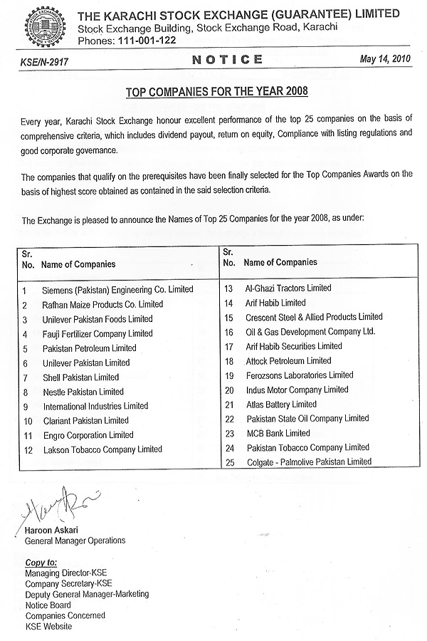 Pakistan Stock Exchange Limited - | PSX | Exchange | General | Top ...