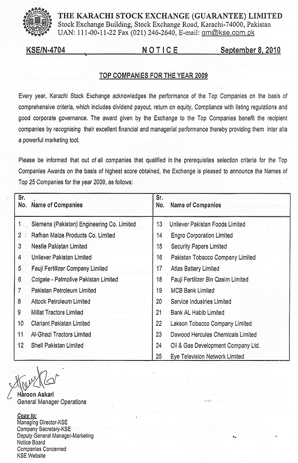 Pakistan Stock Exchange Limited - | PSX | Exchange | General | Top ...